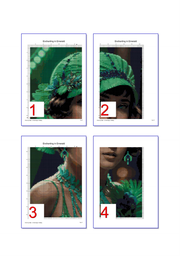 Enchanting in Emerald Diamond Painting Chart by Art by Sals – A ...